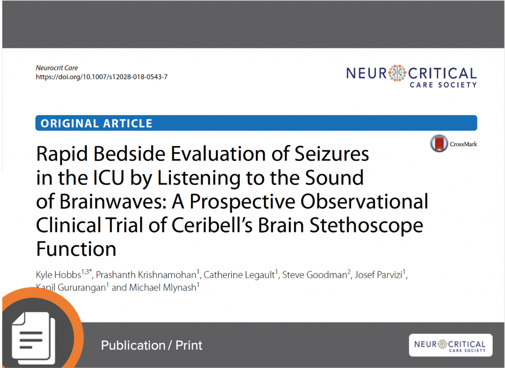 Brain Stethoscope Study Manuscript: Detecting Silent Seizures By Their ...