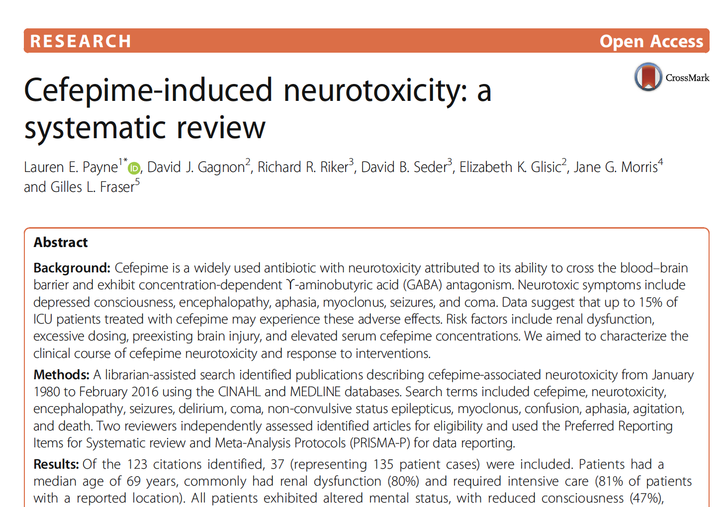 Cefepime-Induced Neurotoxicity: A Systematic Review - Ceribell